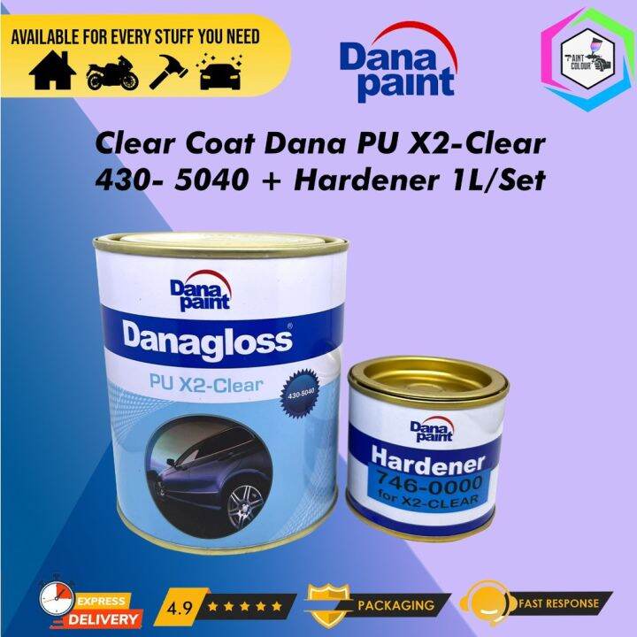 Clear Coat DanaPaint PU X2 1 liter /Pernis/Clear/coat/Coat | Lazada ...