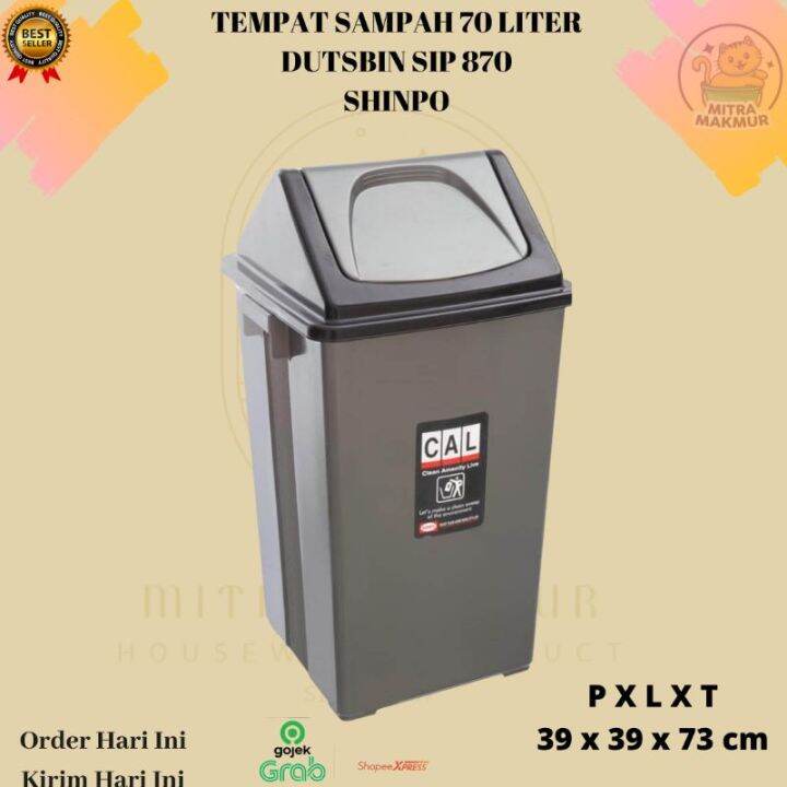 Shinpo Tempat sampah 70 liter SIP 870 | Lazada Indonesia