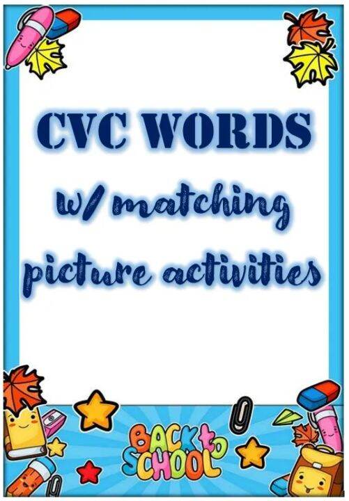 CVC Words with Matching Picture Activities | Lazada PH
