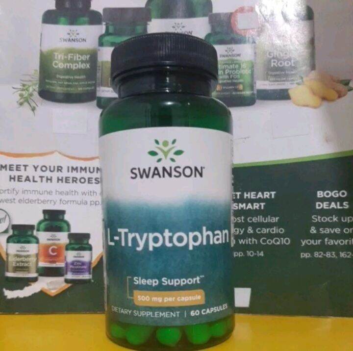 L-Tryptophan 500 mg 60 capsules EXPIRY: July 2024 Swanson Sleep Support ...