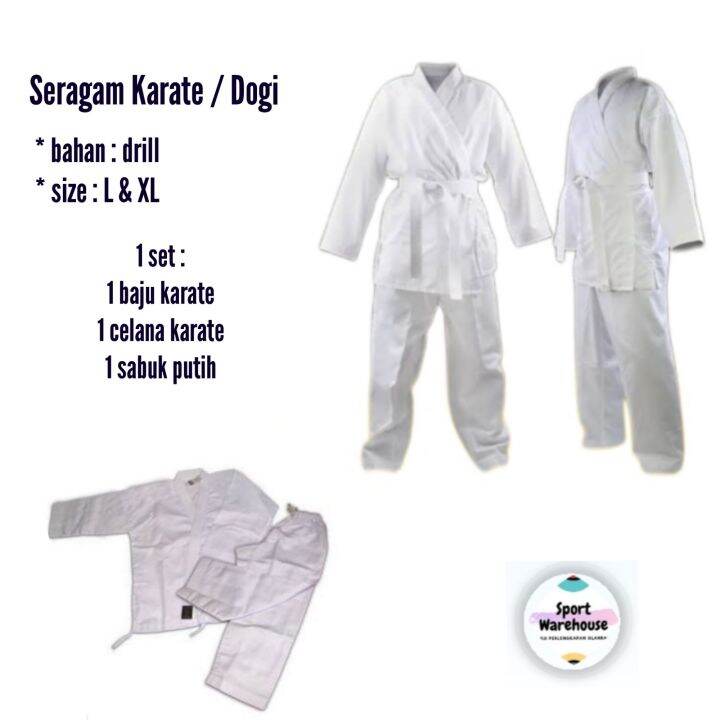 Seragam Karate / Dogi Karate Jireugi / Baju Karate untuk Pemula Sabuk ...