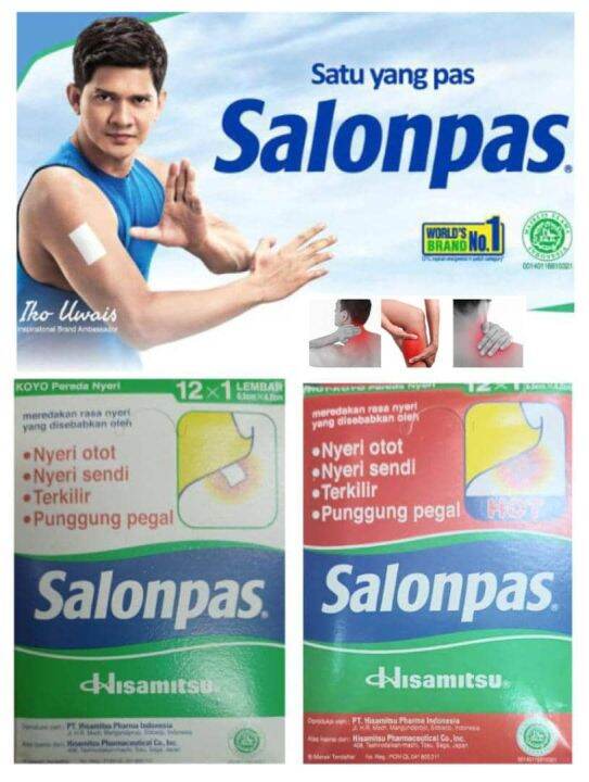 Salonpas hot&original harga 1box 12pcs | Lazada