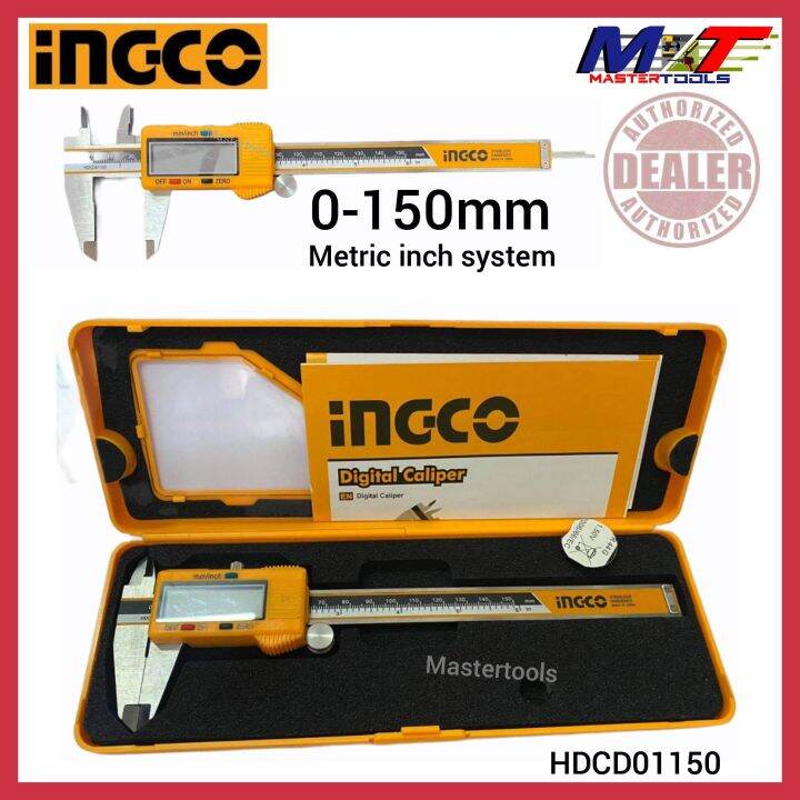 Ingco HDCD01150 LCD Stainless Steel Digital Caliper 0-150mm Metric/Inch ...