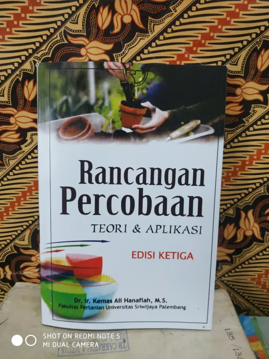 buku rancangan percobaan teori dan aplikasi kemas Ali Hanafiah | Lazada ...
