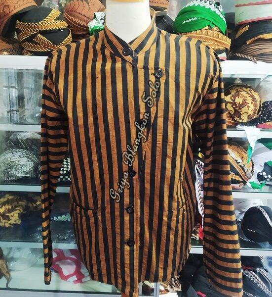Baju Surjan Model Jogja Motif Lurik Alusan | Lazada Indonesia