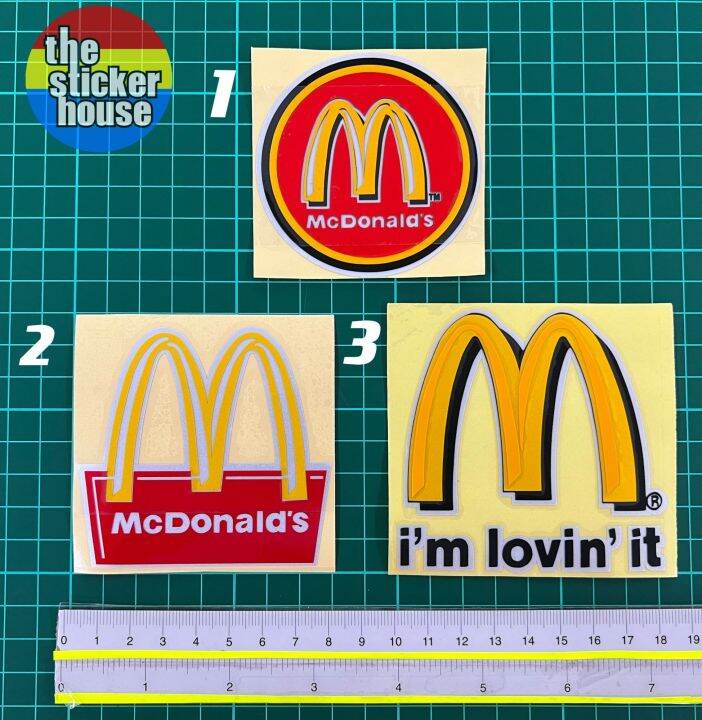 MCD MC DONALDS IM LOVIN IT DESIGN STICKER CUTTING OVERLAPPING ...