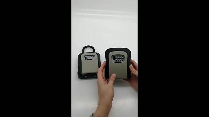 Mini Key Box Alloy Outdoor Wall Mounted Padlock Storage Box 4-Digit ...