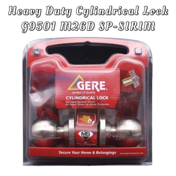 READY STOCK!!! Heavy Duty Cylindrical Lock G9501 M26D SP-SIRIM | Lazada