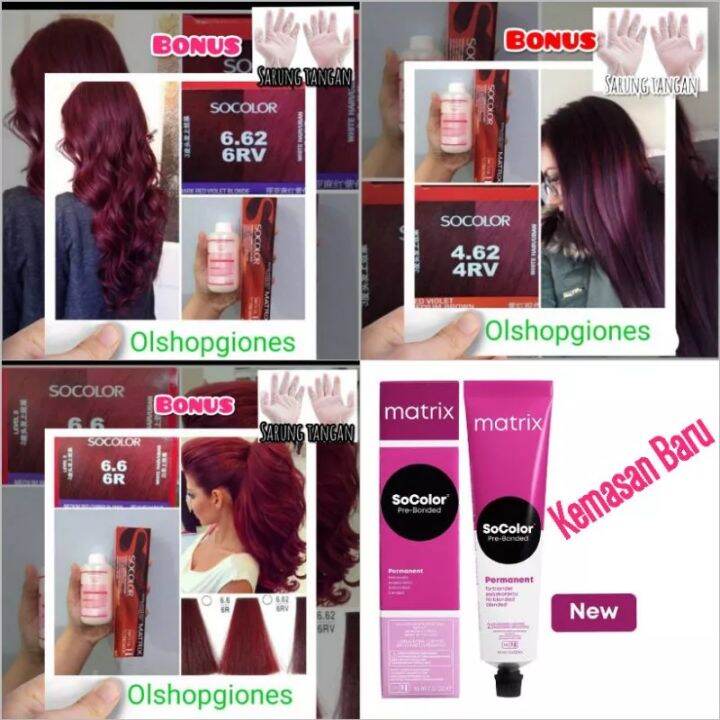 Matrix Socolor hair colour Red Violet / 6.6 / 6.62 / 4.62 Cat Rambut ...