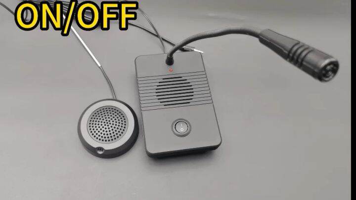 Dual Way Window Speaker Intercom Talk Through Glass Window Two Way Mic ...