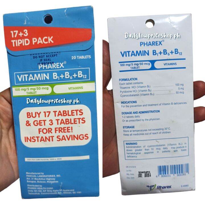 Pharex Vitamin B Complex 17+3 Promo Pack Jul 2024 | Lazada PH