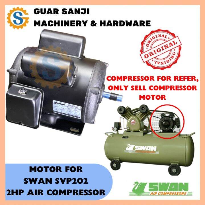 SWAN SVP202 2HP AIR COMPRESSOR INDUCTION MOTOR 220V-240V SINGLE PHASE ...