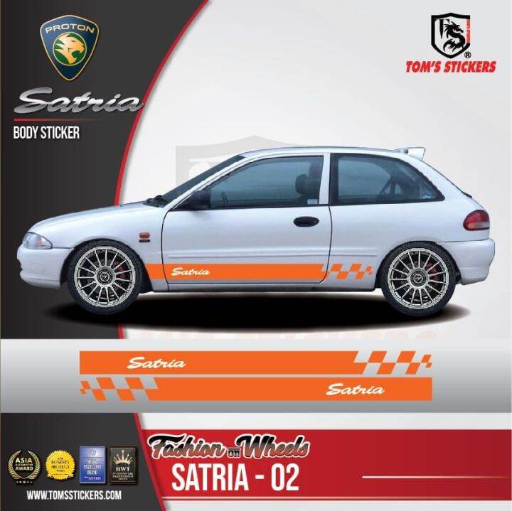 👍👍 PROTON SATRIA CAR BODY STICKER SET SATRIA - 02 | Lazada