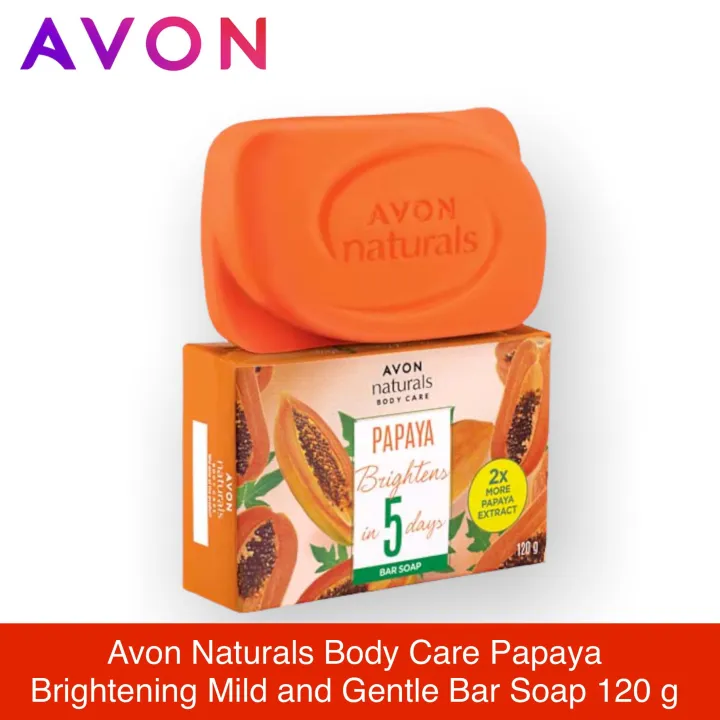 Avon Naturals Body Care Papaya Brightening Mild and Gentle Bar Soap 120 g | Lazada PH