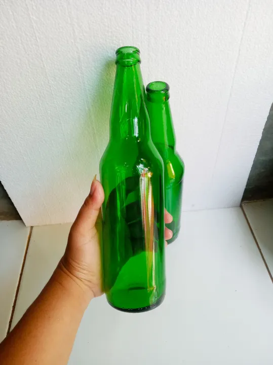 Botol warna hijau botol kaca botol polos tanpa tutup ukuran 620ml ...