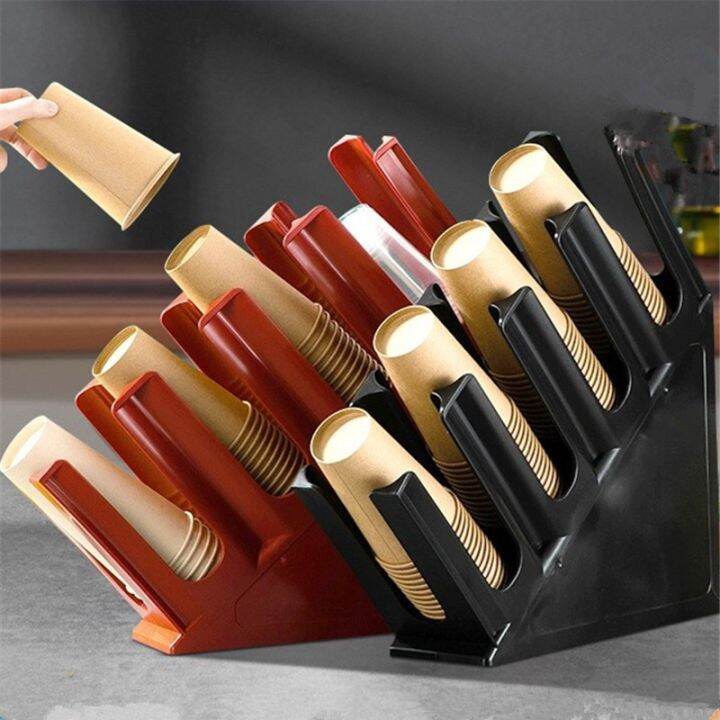 Plastics Cup Holder 4 Slots Paper Cup Organizer Cup Dispenser | Lazada PH