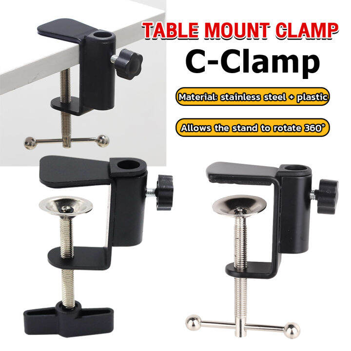 Nurm Black C-Clamp Desk Light Clamp Mount Holder Cantilever Bracket for ...