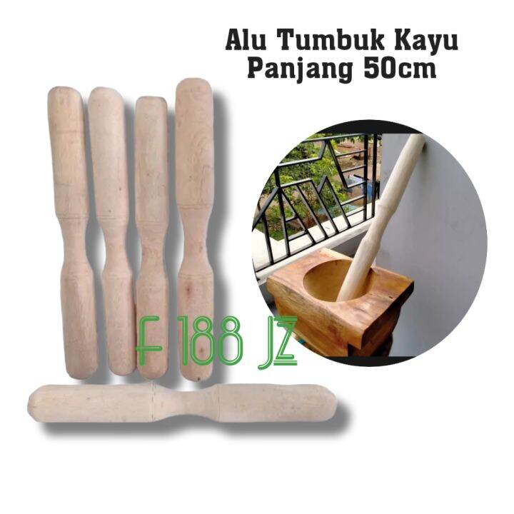 Alu Tumbuk Beras Lumpang Kayu Mahoni 50cm | Lazada Indonesia