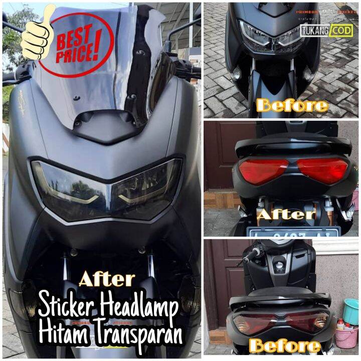 Sticker Smoke Hybrid Hitam Transparan Doff Untuk Mika Lampu Kendaraan ...
