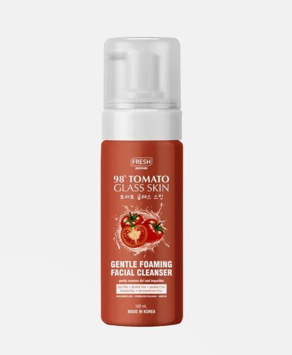 Fresh Skinlab Tomato Glass Skin Gentle Foaming Facial Cleanser (100ml ...