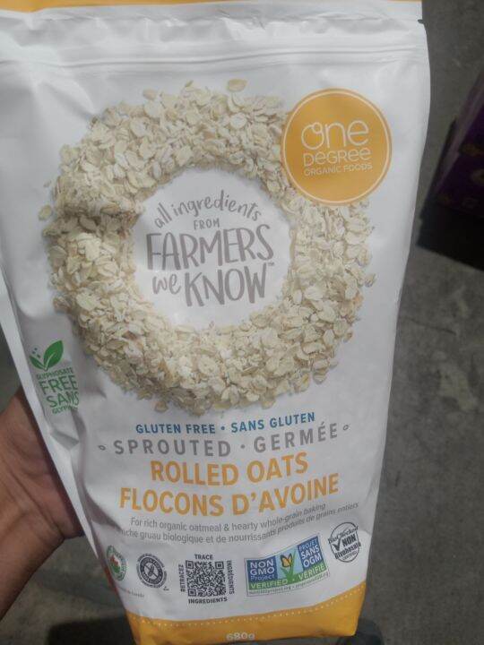 ONE DEGREE GLUTEN FREE SPROUTED ROLLED OATS 680G (CANADA) 130592 ...