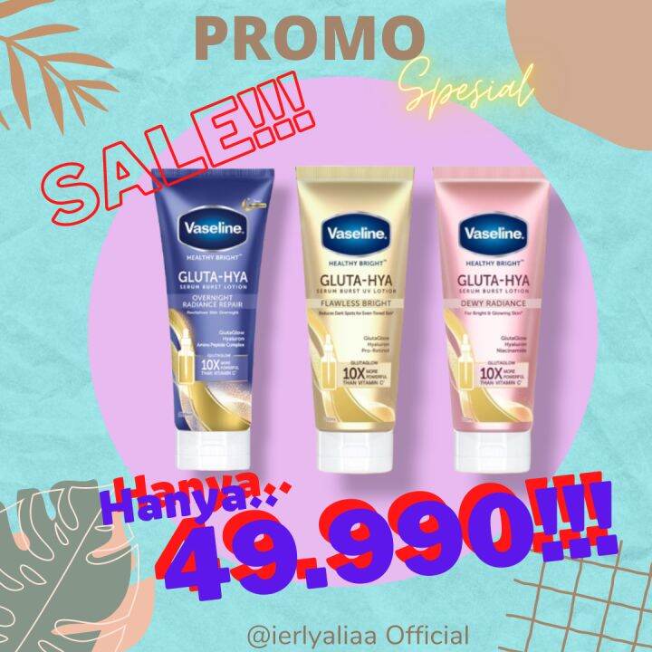 Vaseline Gluta Hya Dewy Radiance 330 dan 200 ml | Lazada Indonesia