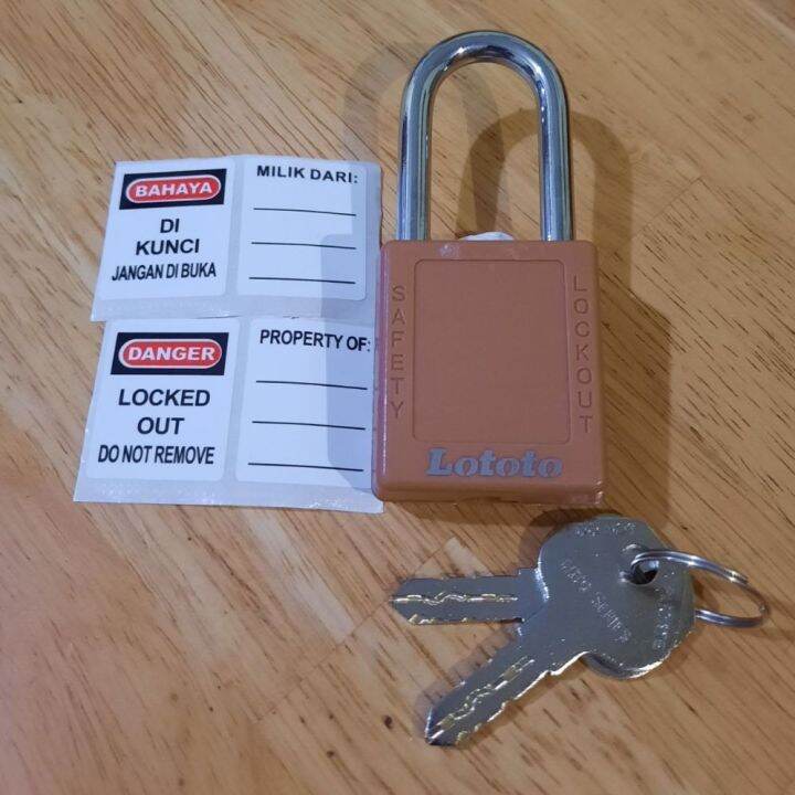 Gembok Safety Loto Padlock Safety Lockout Tagout LOTOTO L410 Cokelat ...