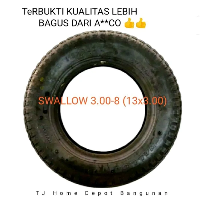Ban Luar Gerobak Sorong 300-8 Swallow 13x3.00 Lentur | Lazada Indonesia