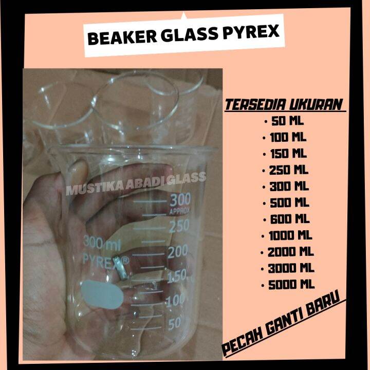Beaker Glass - Gelas Kimia 300ml - 300 Ml Pyrex | Lazada Indonesia