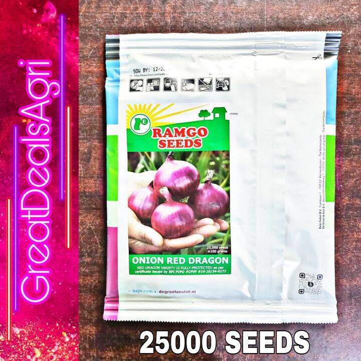 RED DRAGON ONION SEEDS (25000 SEEDS) BY RAMGO SEEDS | Lazada PH