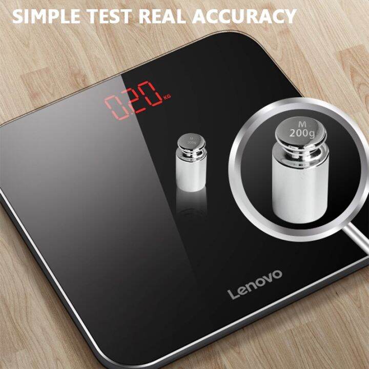 Lenovo Electronic Weighing Scale LCD HD Digital Display Tempered ...