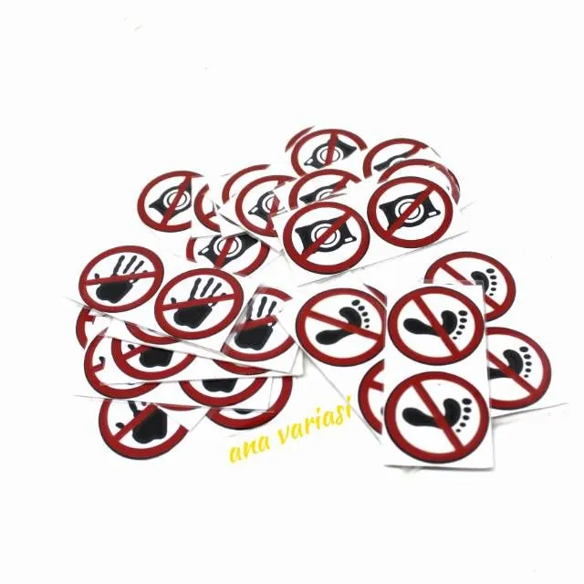 Stiker cutting jangan injak dilarang memotret jangan di pegang stiker ...