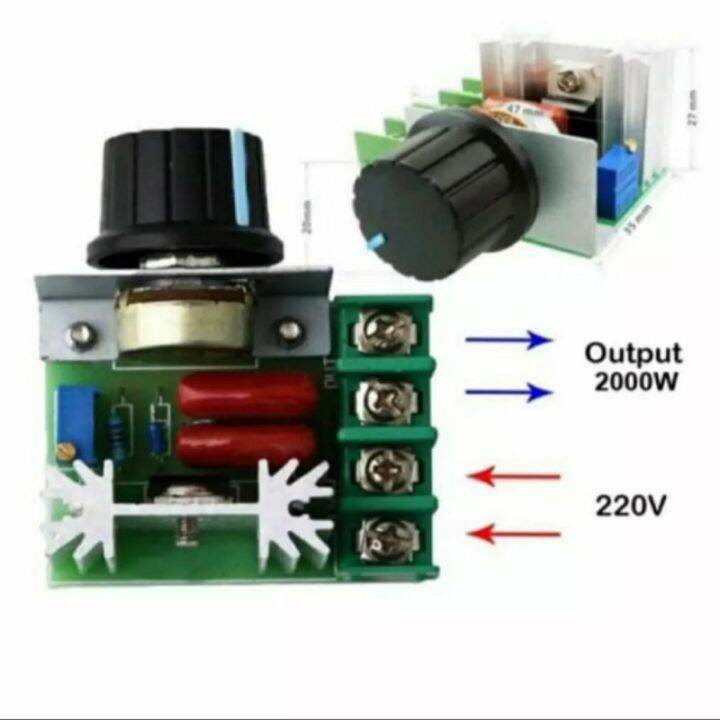 Dimmer scr 220V 2000W Dimmer listrik | dimmer Lampu | dimmer Gerinda ...