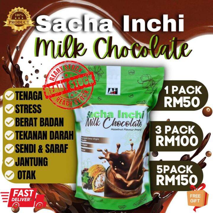 Sacha Inchi Milk Chocolate Premium / Susu Coklat Premium Sacha Inchi ...