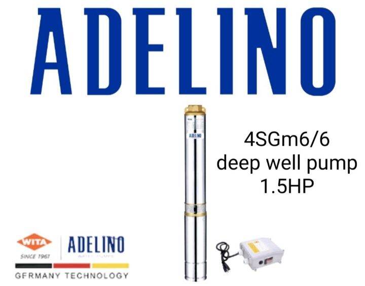 Adelino 4" 1.5HP 4SGm Series Submersible Deepwell Pump | Lazada PH