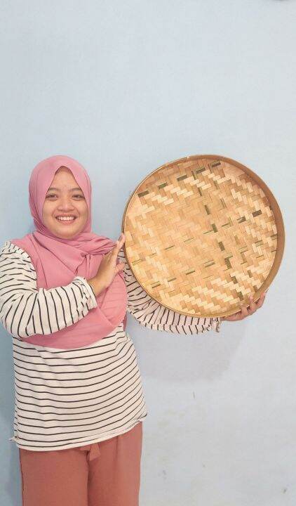 ANYAMAN BAMBU TAMPAH ATAU TEMPEH DIAMETER -+50cm .PASURUAN ASLI LOHH ...