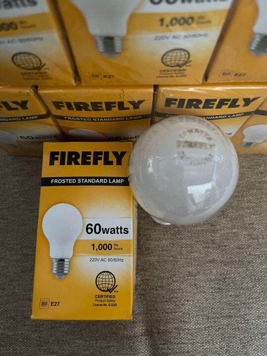 Firefly Frosted standard Lamp Incandescent 25W, 40W, 60watts ,100w(220V ...