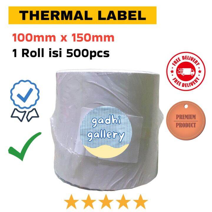Label Sticker Thermal | Sticker Label Kertas Thermal isi 500pcs ukuran ...
