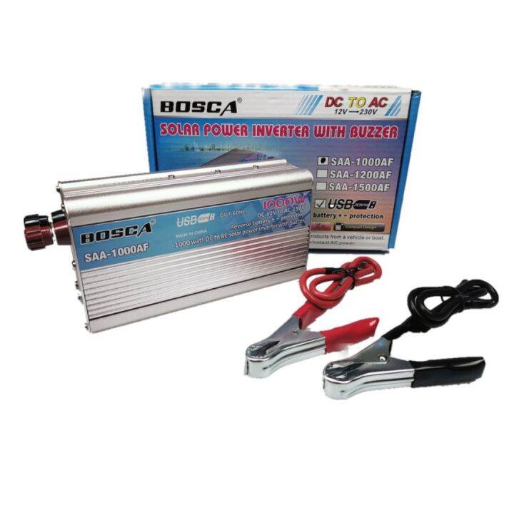 BOSCA 1000 watts (SAA-1000AF) 12V DC to 220-230 AC Solar Power Inverter ...