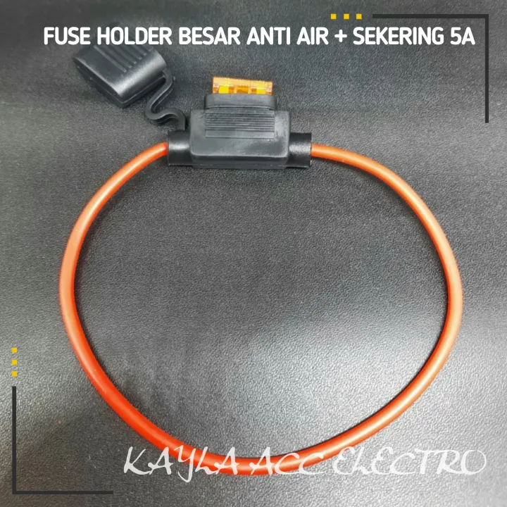 Fuse Holder Blade Besar Waterproof + Fuse 5A Rumah Sekring Anti Air ...