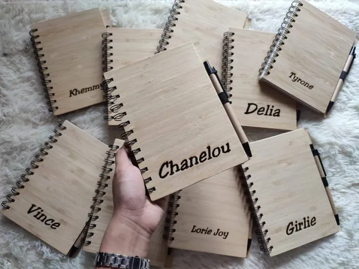 Customized Laser Engraved Bamboo Notebook | Lazada PH