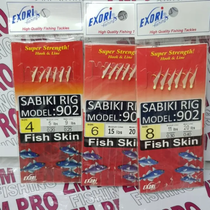 [4 pack/set] Apolo Sabiki 902 Rig Fish Skin apollo /APPOLO kertas ...