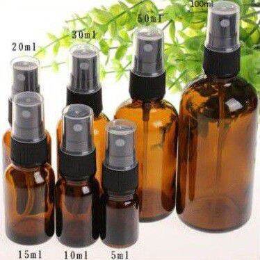 Botol kaca amber tutup spray 5ml/10ml/15ml/20ml/30ml/50ml/100ml | Lazada Indonesia