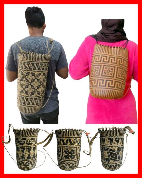 Tas Anjat Ransel.Tas Rotan Ransel khas Dayak kalimantan Tas handmode ...