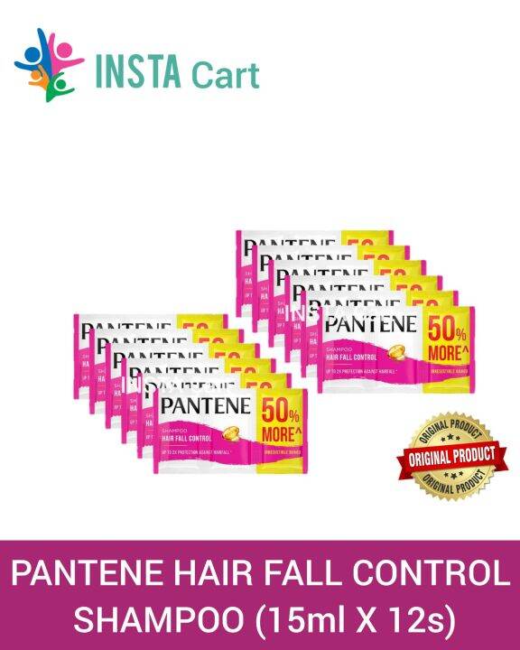 PANTENE HAIR FALL CONTROL SHAMPOO (15ml X 12s) SACHET | Lazada PH