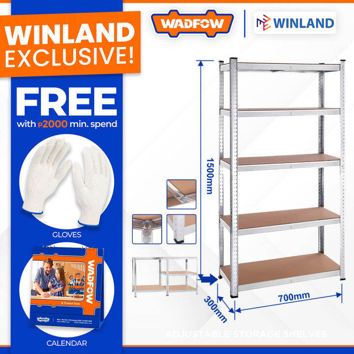 Wadfow by Winland 5-Tier Adjustable Storage Shelves (RACKS) WTS1A73 WAD ...