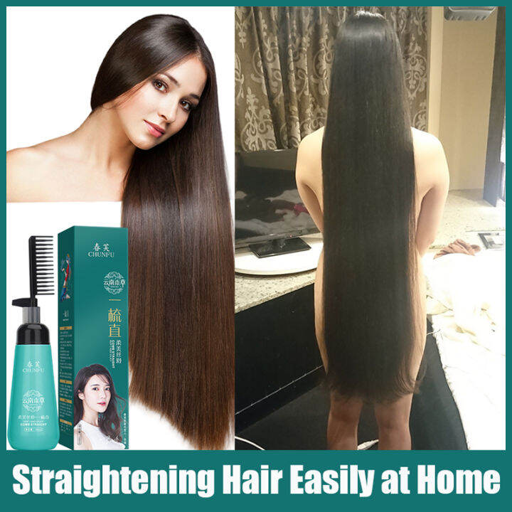 CHUNFU Original Natural Herbal Hair Straightener Cream With Comb Hair ...