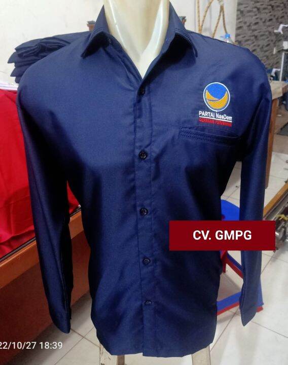 Kemeja lengan panjang partai NASDEM (warna terbaru) | Lazada Indonesia