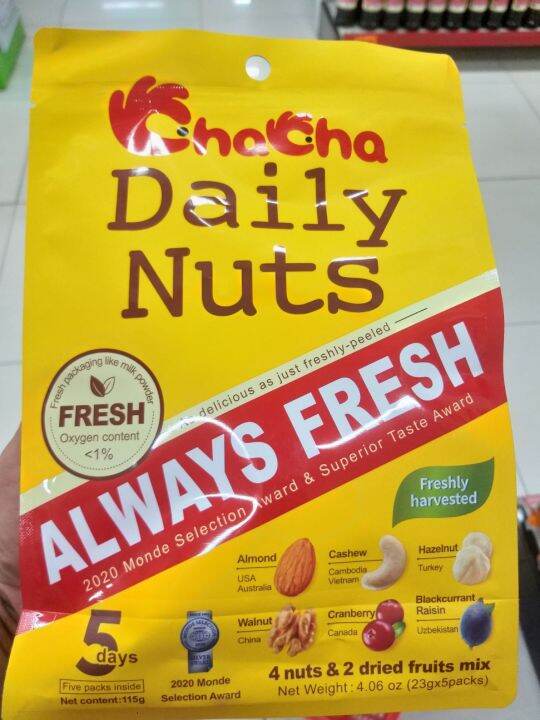 ChaCha Daily Nuts (23g.x 5packs) delicious & freshly peeled | Lazada PH