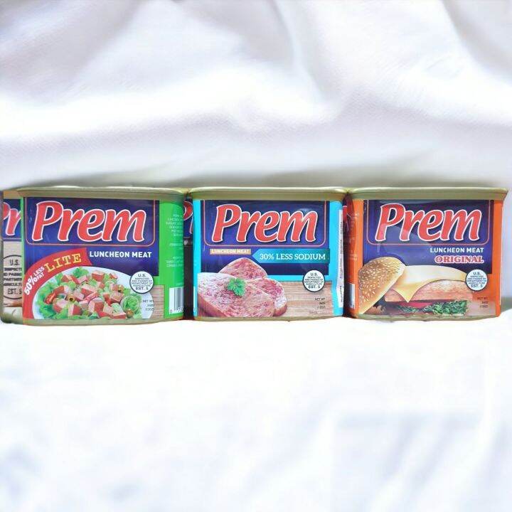 PREM Luncheon Meat (340g) in Original, Lite, and 30% Less Sodium ...